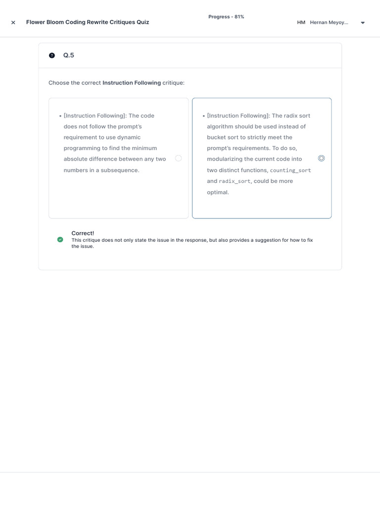 Quiz10 Tricky Fifth Question | PDF