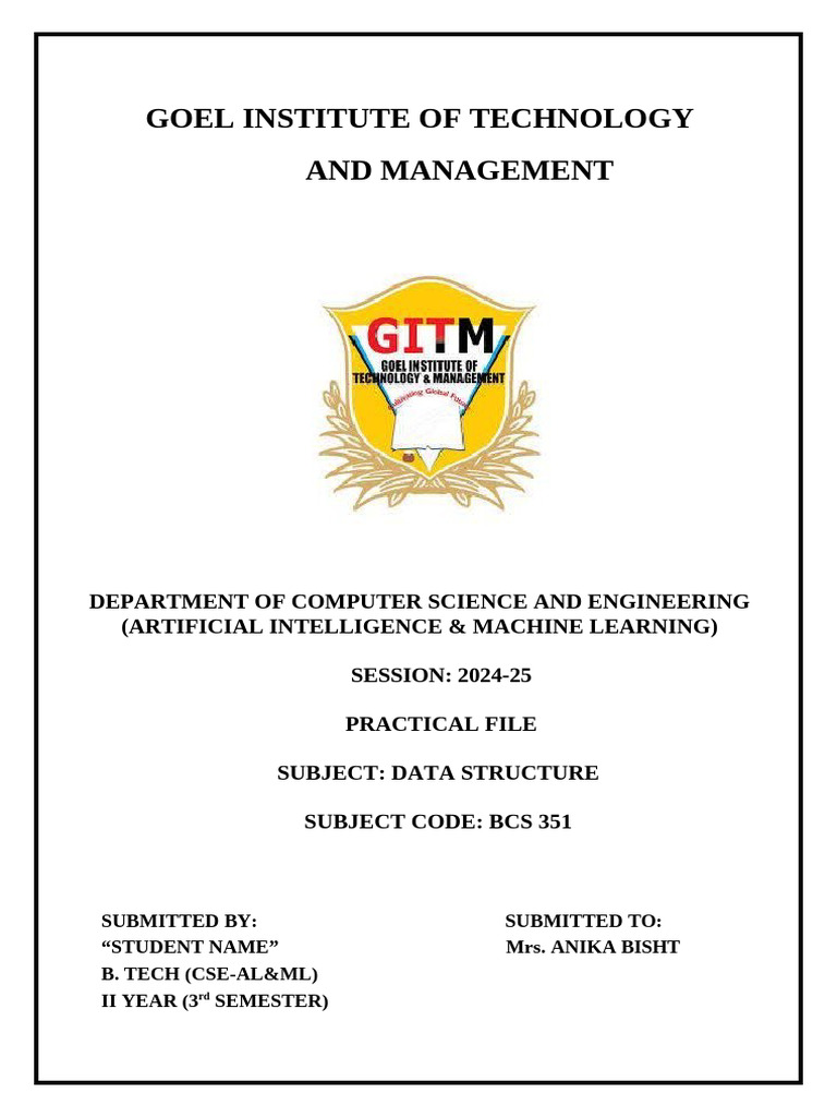 Front Page (AIML) | PDF