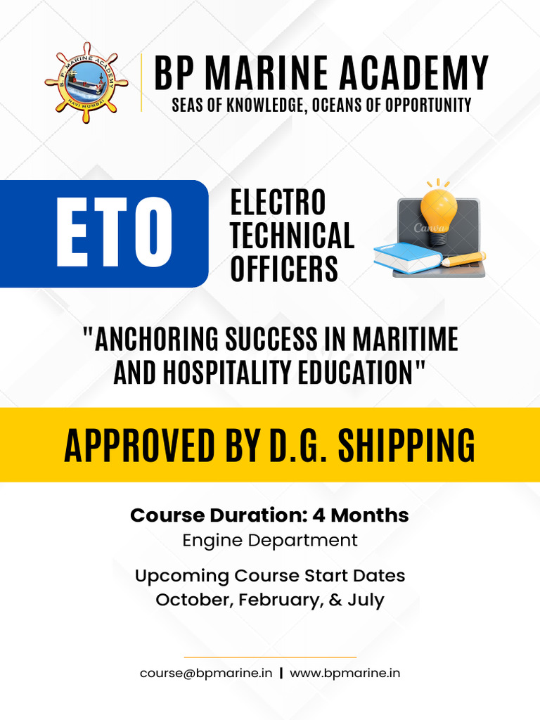 ETO Course Details at BP Marine Academy | PDF