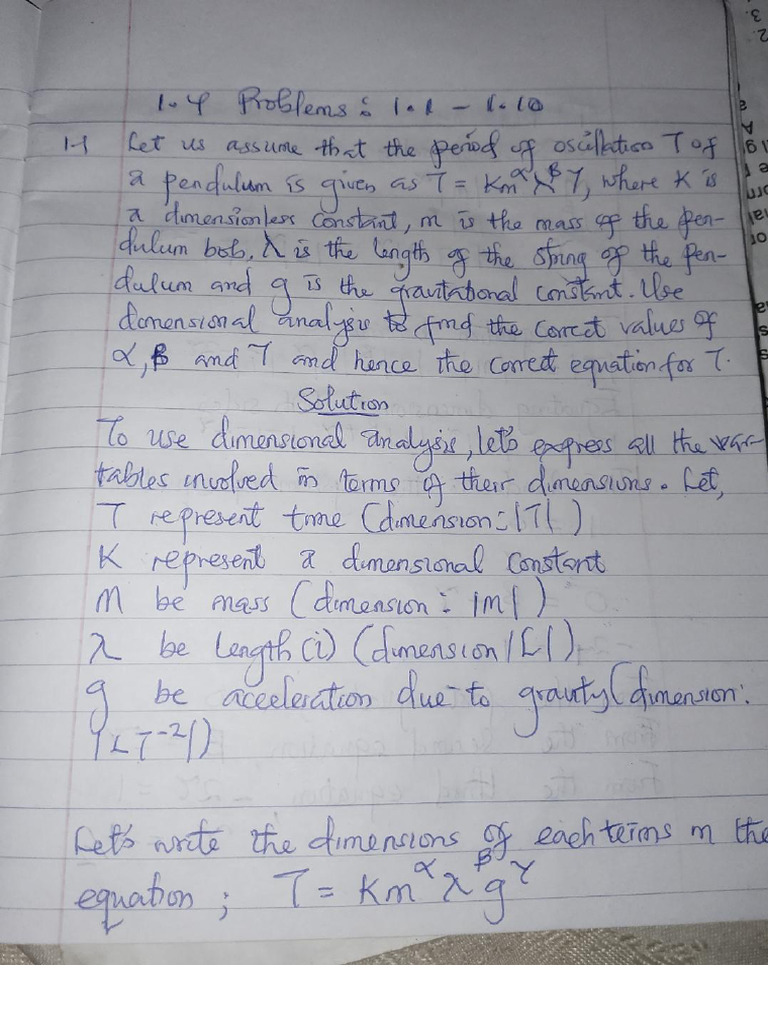 PHY 101 Assignment-1 | PDF