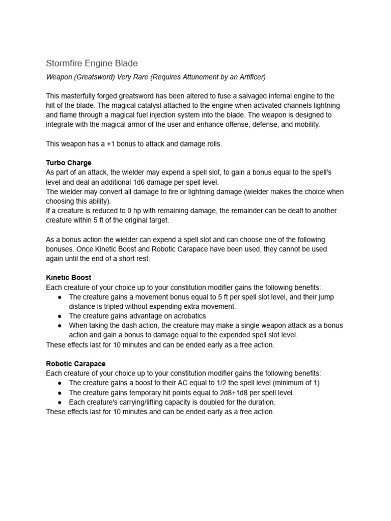 Magic Greatsword | PDF