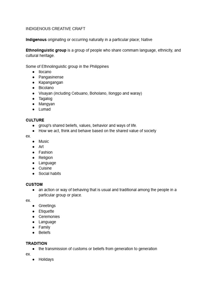 Indigenous Creative Craft | PDF