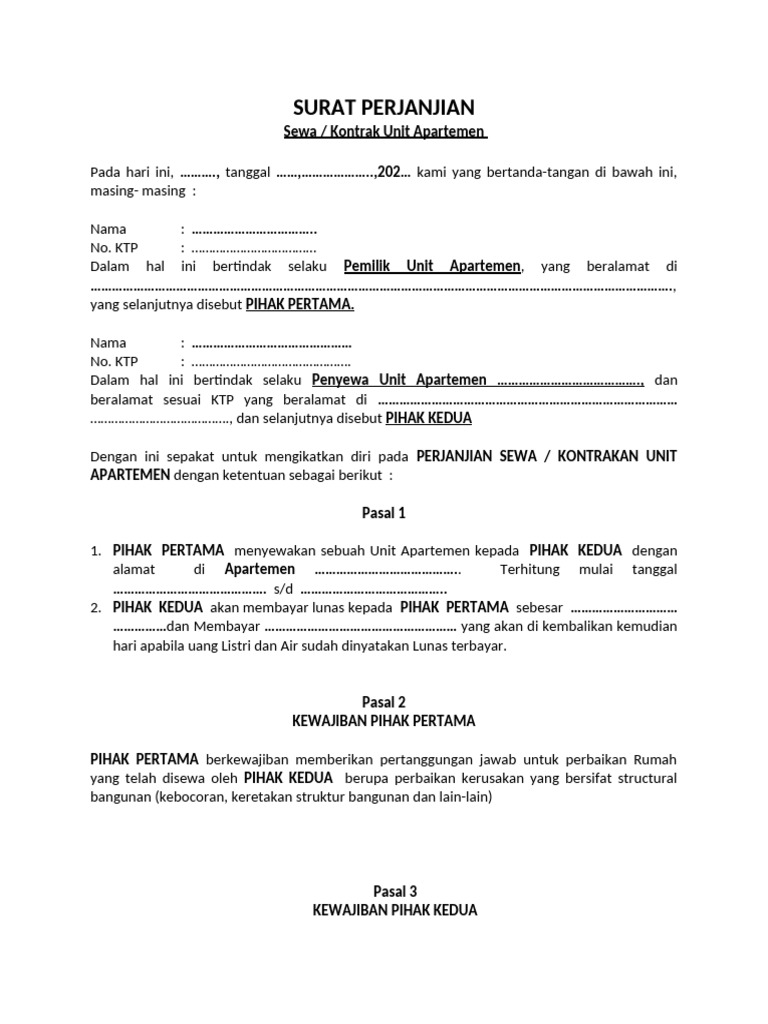 Surat Perjanjian | PDF