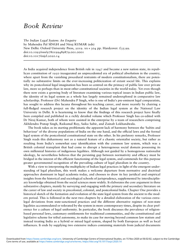 Indian Legal System: A Critical Review | PDF | Liberal Arts Education ...