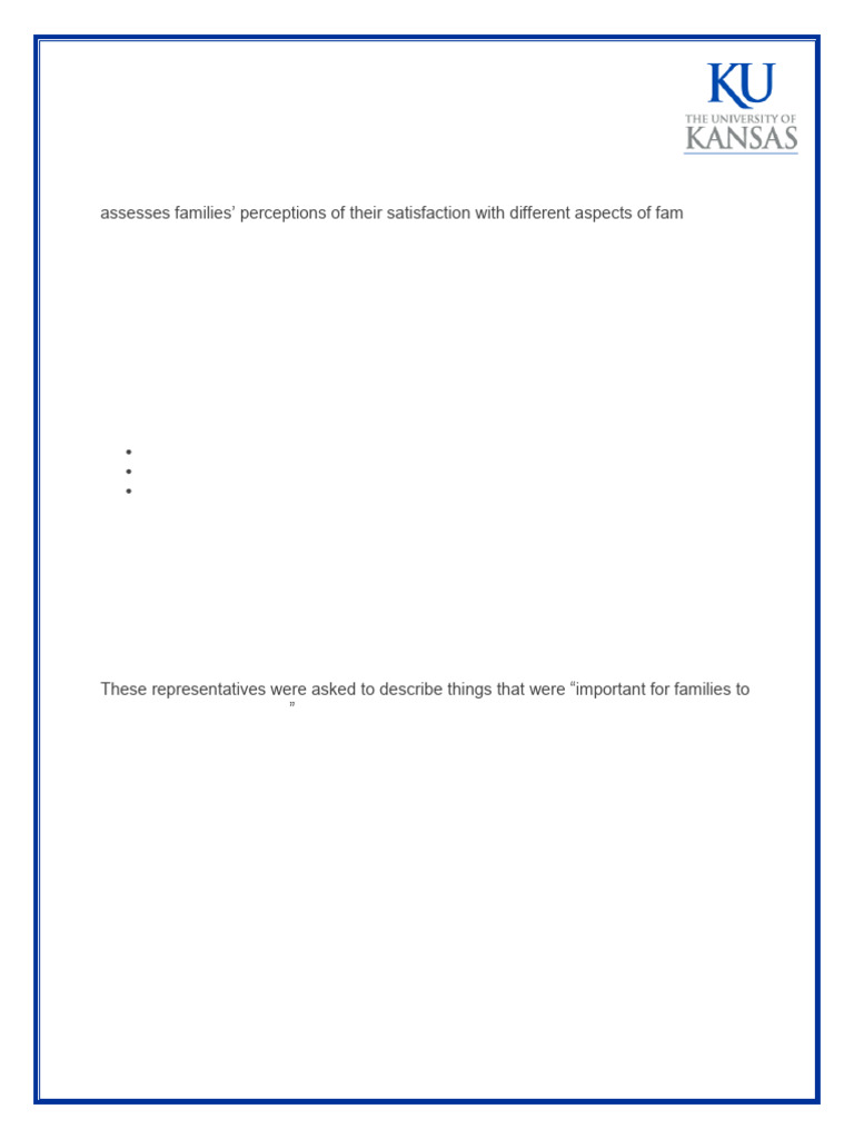 Family Quality of Life Scale Overview | PDF | Psychometrics | Quality ...