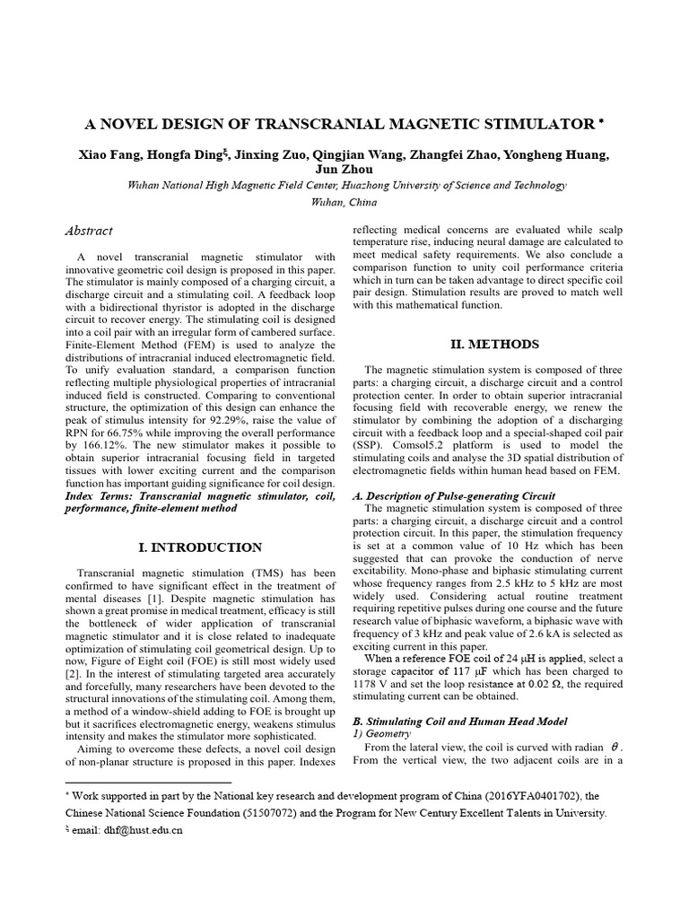 A Novel Design of Transcranial Magnetic Stimulator | PDF