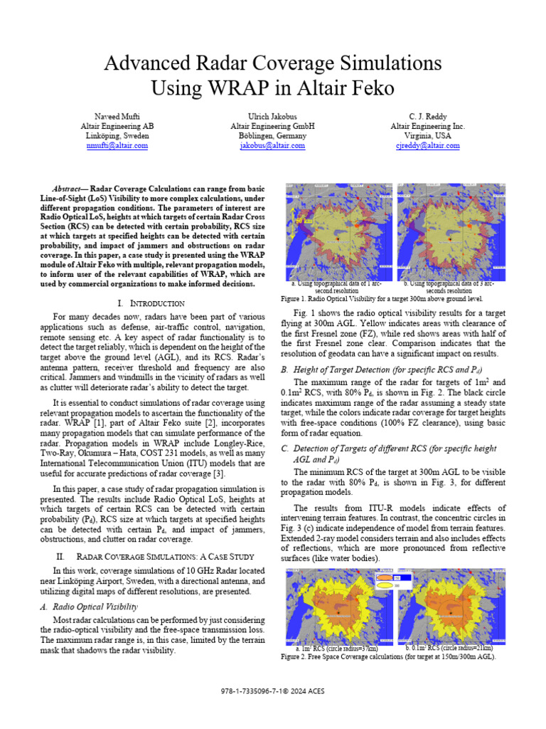 Advanced Radar Coverage Simulations Using WRAP in Altair Feko | PDF ...