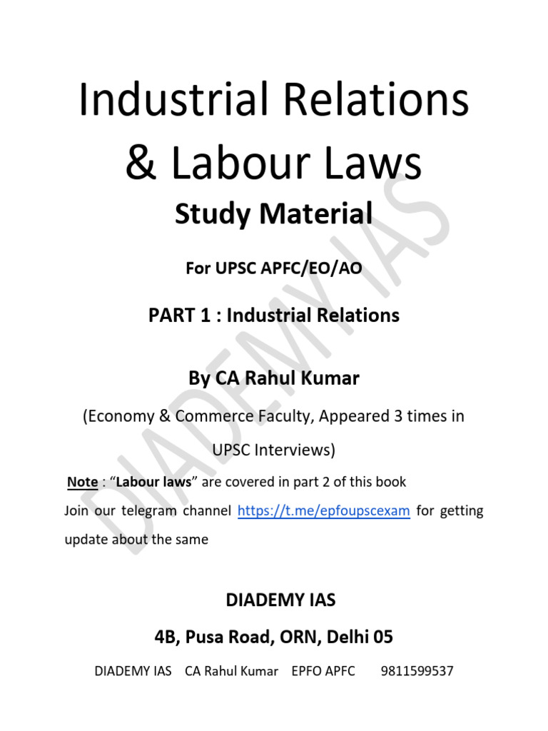 Industrial Relations Labour Law Part 2 17185991 2023 04 02 11 | PDF ...