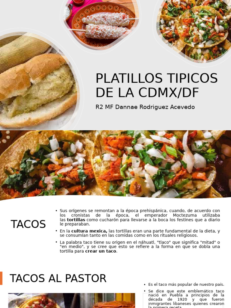 5 Platillos Tipicos de La CDMX | PDF | Taco | Cocina de las Americas