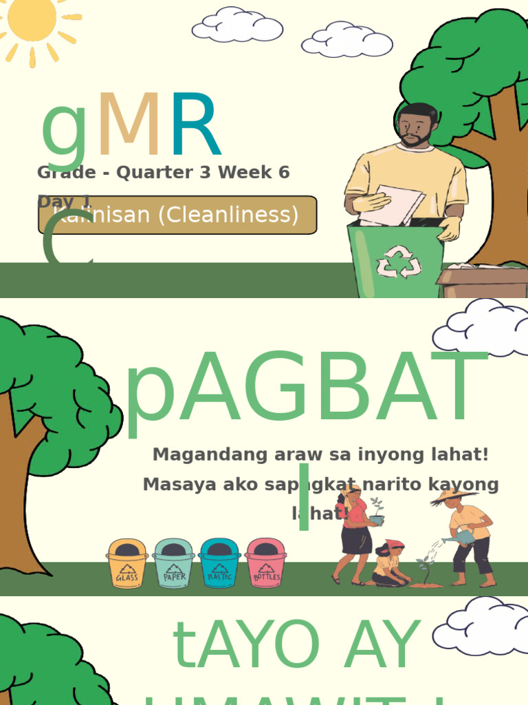 Kalinisan (Cleanliness) : Grade - Quarter 3 Week 6 Day 1 | PDF