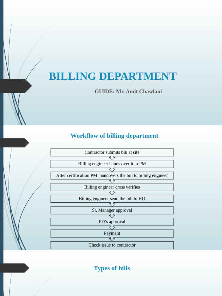 Billing Department Workflow Guide | PDF