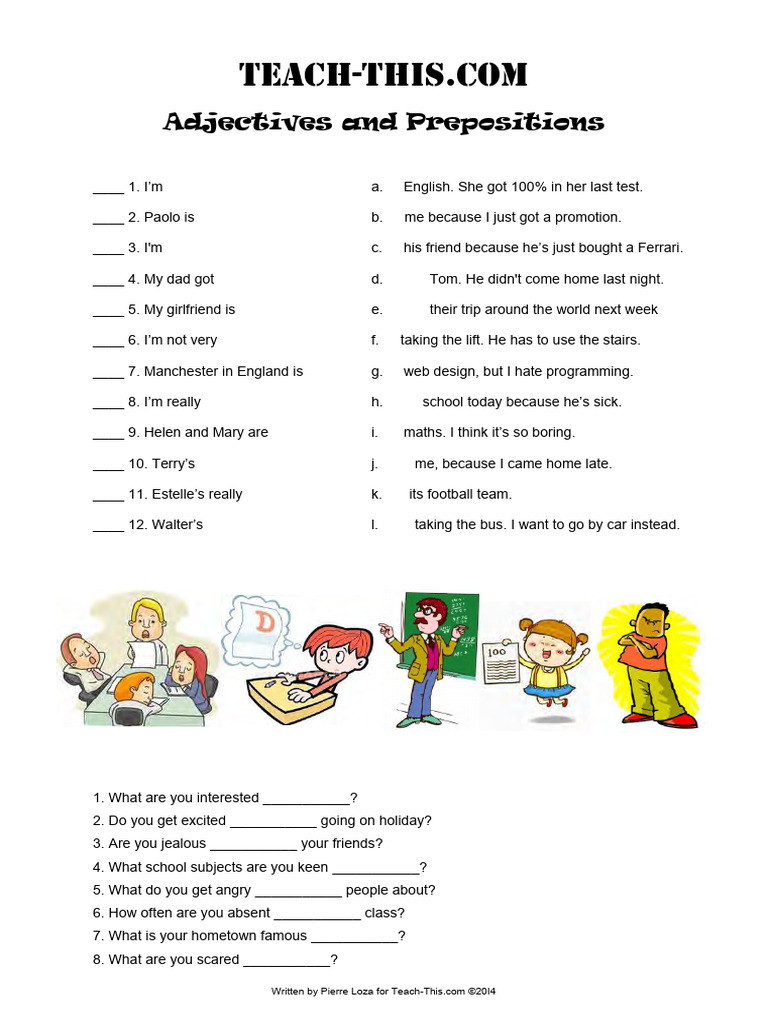 Adjectives and Prepositions | PDF