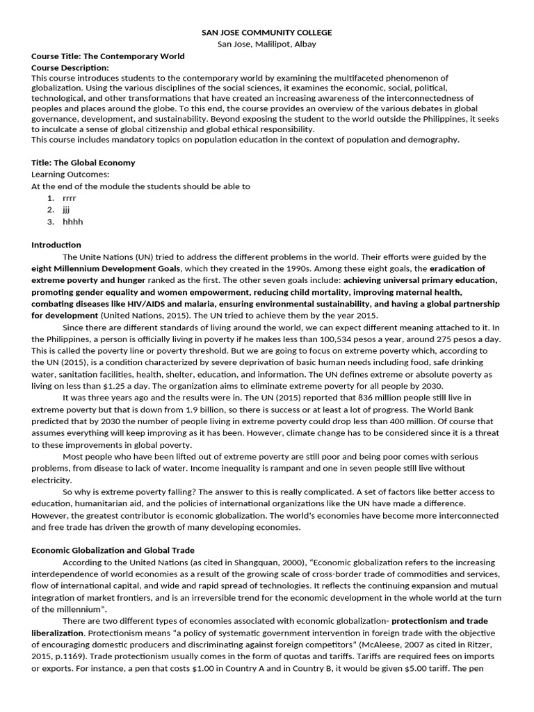 Globalization and Extreme Poverty Insights | PDF | Protectionism | Poverty