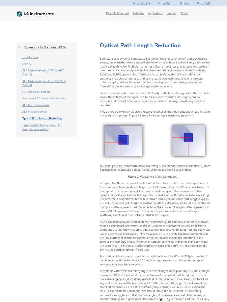 LS Instruments 9 Optical Path Length Reduction | PDF | Atomic | Physical Chemistry