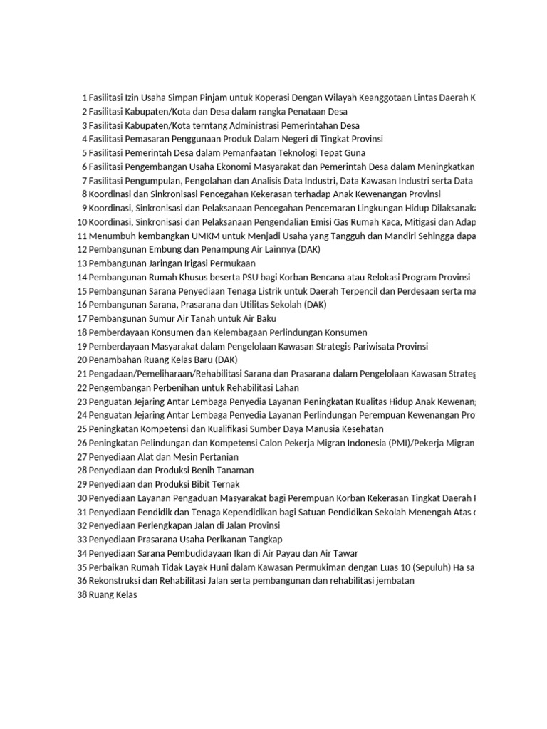 Kamus Usulan Provinsi 2026 | PDF