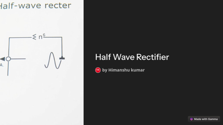 Half Wave Rectifier | PDF
