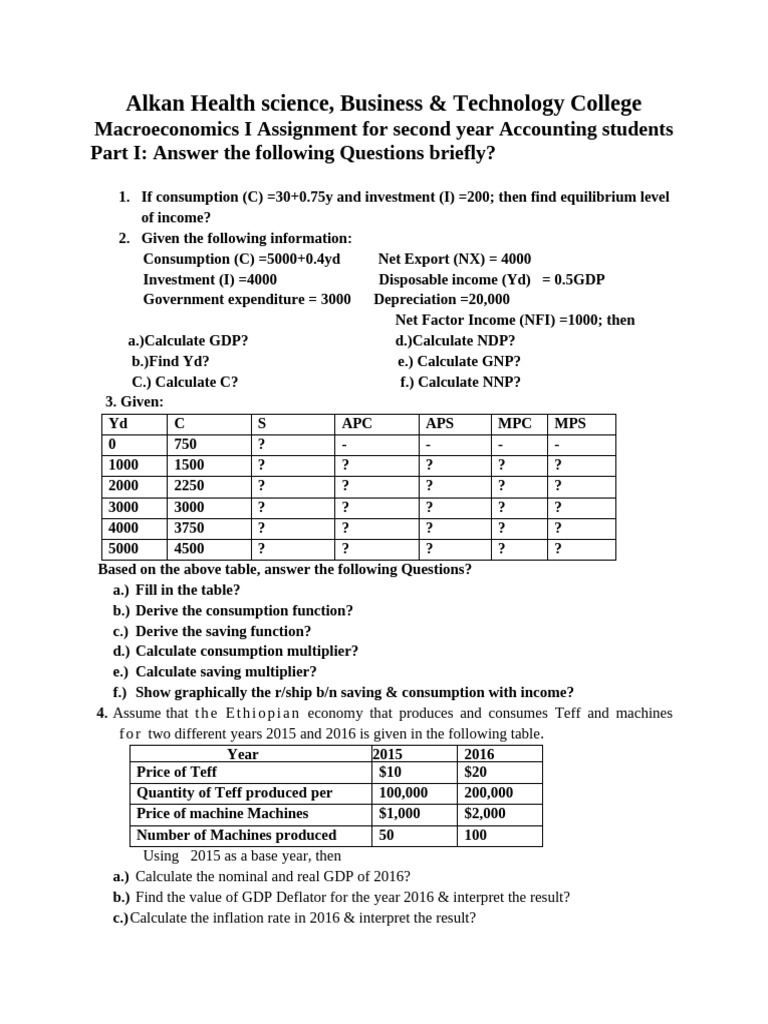 MULER 2017 Macroeconomics Asiignment | PDF | New Keynesian Economics ...