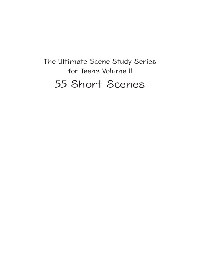 55 Short Scenes for Teen Actors | PDF | Audition | Acting