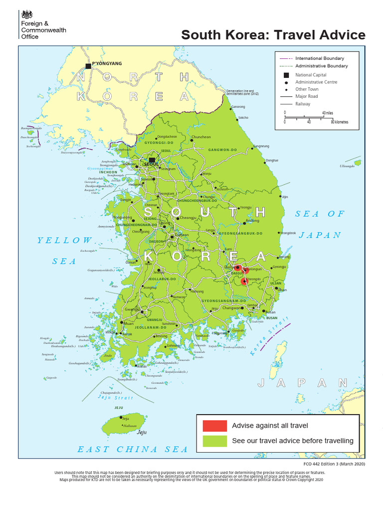 South Korea Map and Travel Advisory | PDF