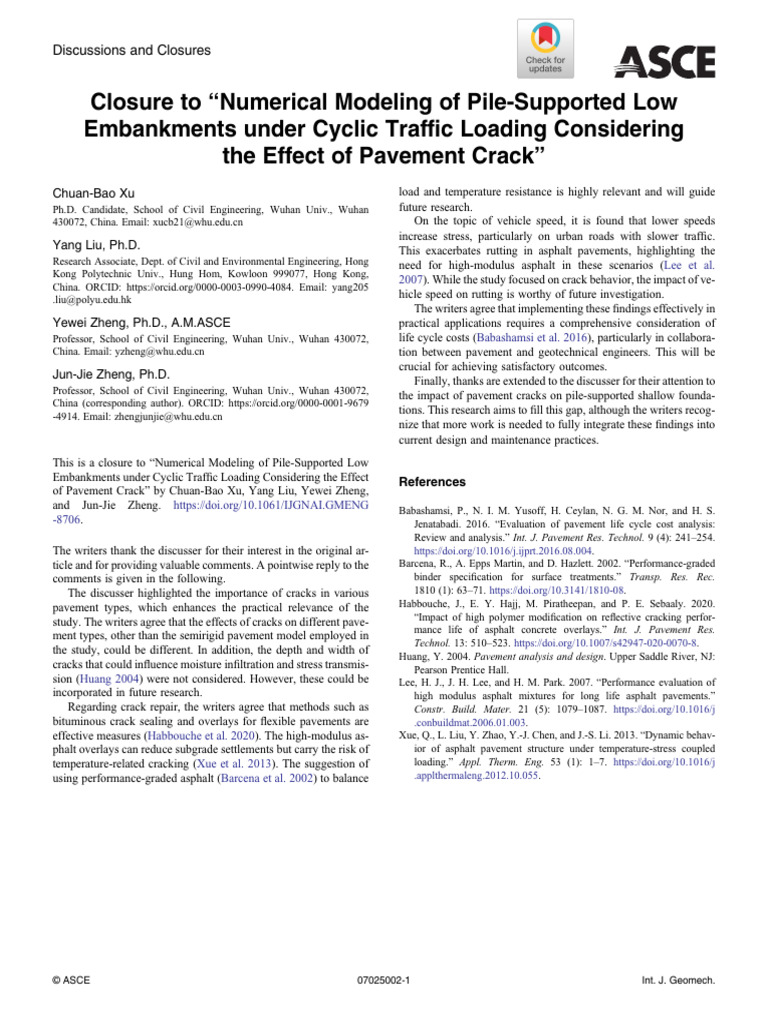 2025 Closure To Numerical Modeling of Pile-Supported Low Embankments ...