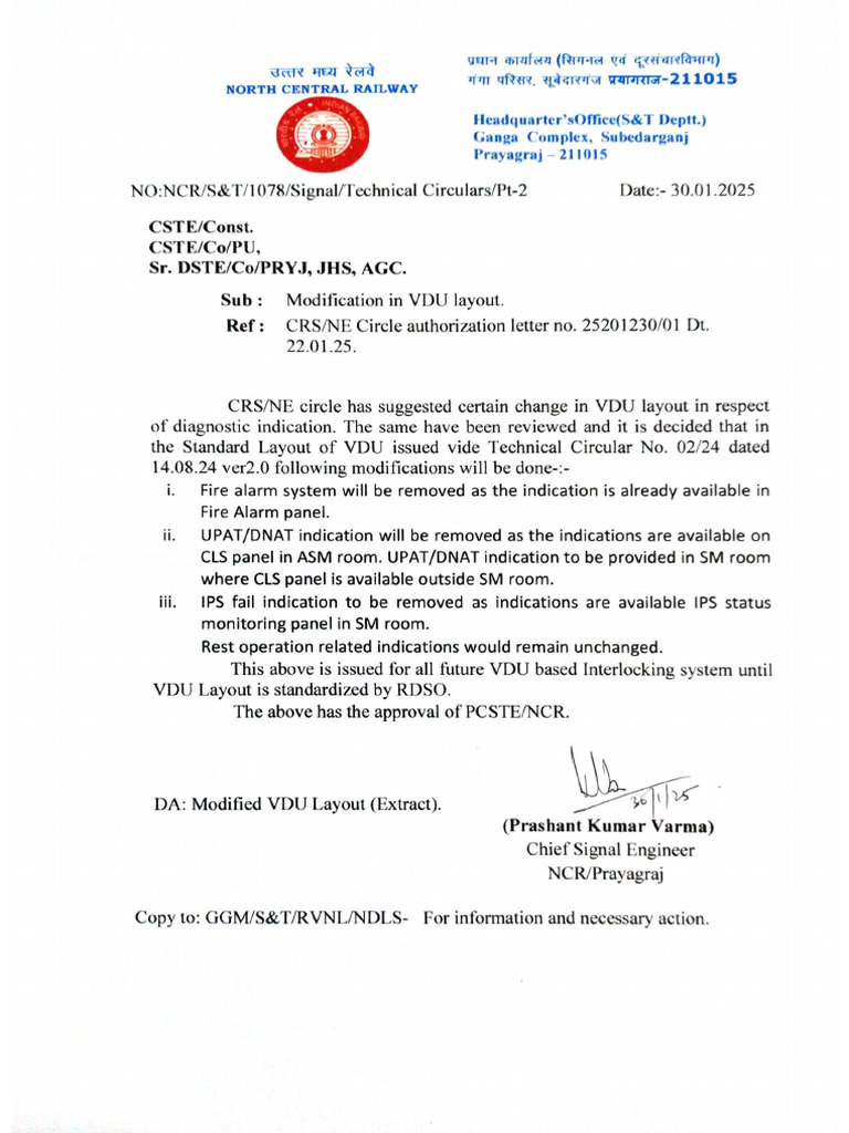 Modification in VDU layout | PDF