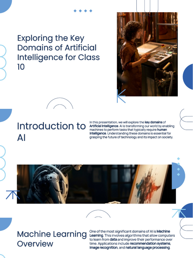 Slidesgo Exploring the Key Domains of Artificial Intelligence for Class 10 20250128160005IHqO | PDF