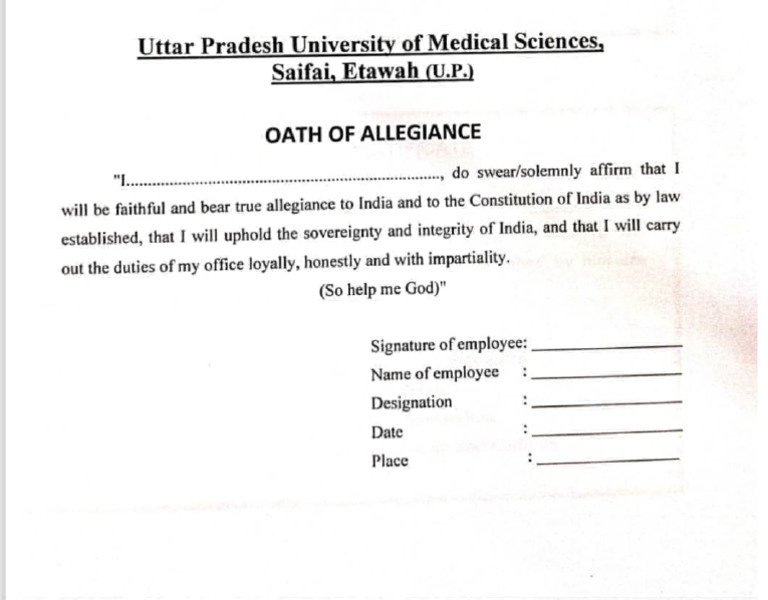 Oath of Allegiance | PDF