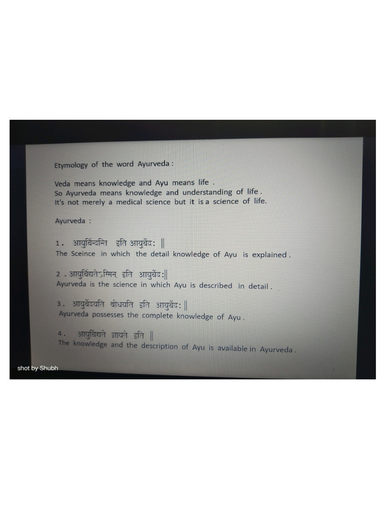 Basic Principles of Ayurveda | PDF