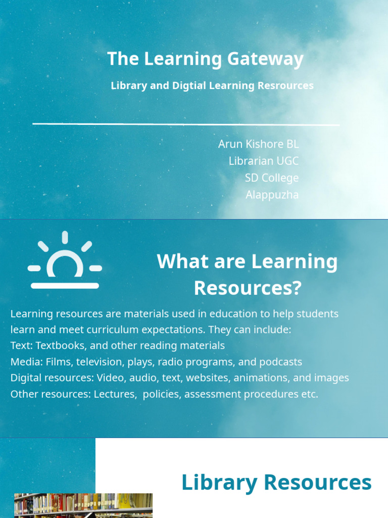 Learning Resources at SD College Library | PDF