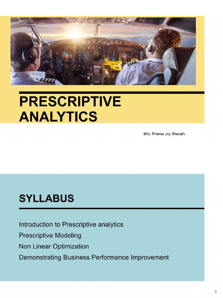 Business Analytics BA - BA4206 - Slide Presentation Notes - Unit 5 ... Business Analytics BA - BA4206 - Slide Presentation Notes - Unit 5 ...