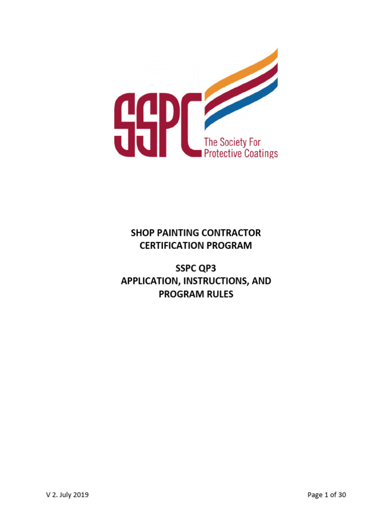 SSPC-QP3 | PDF | Audit | Specification (Technical Standard)