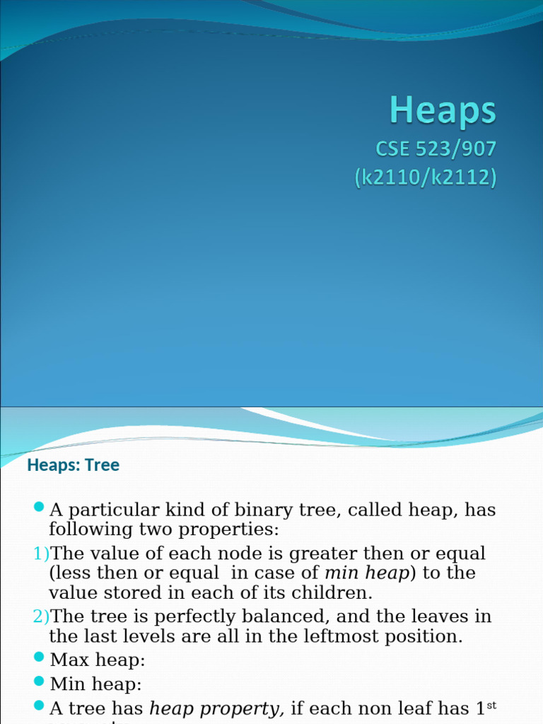 14.1.1 Heap | PDF | Algorithms And Data Structures