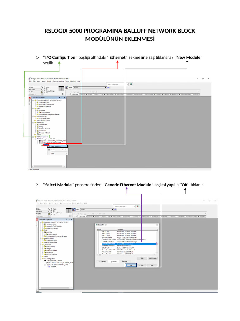 1-BALLUFF NETWORK BLOCK'UN RSLOGIX 5000 PROGRAMINA ENTEGRE EDİLMESİ | PDF