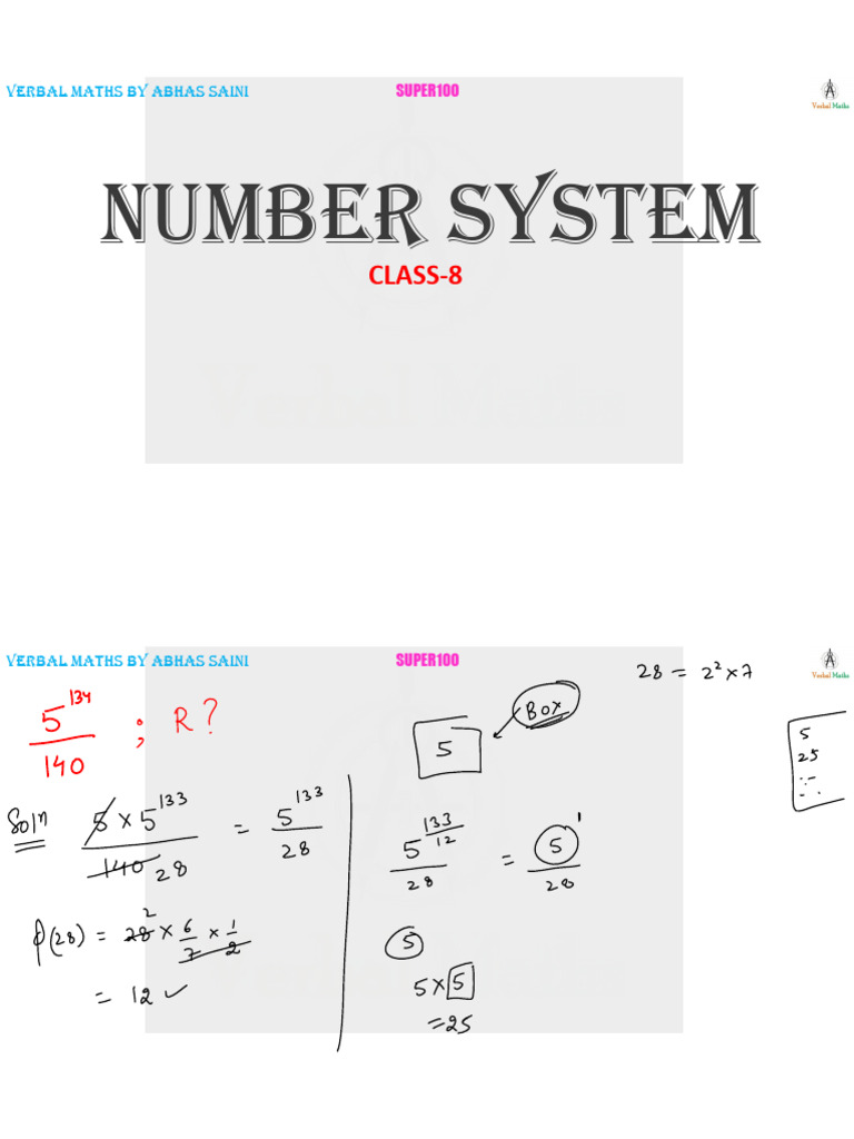 023.number System Class-8 QA by @LokiTheRobot | PDF | Mathematics ...