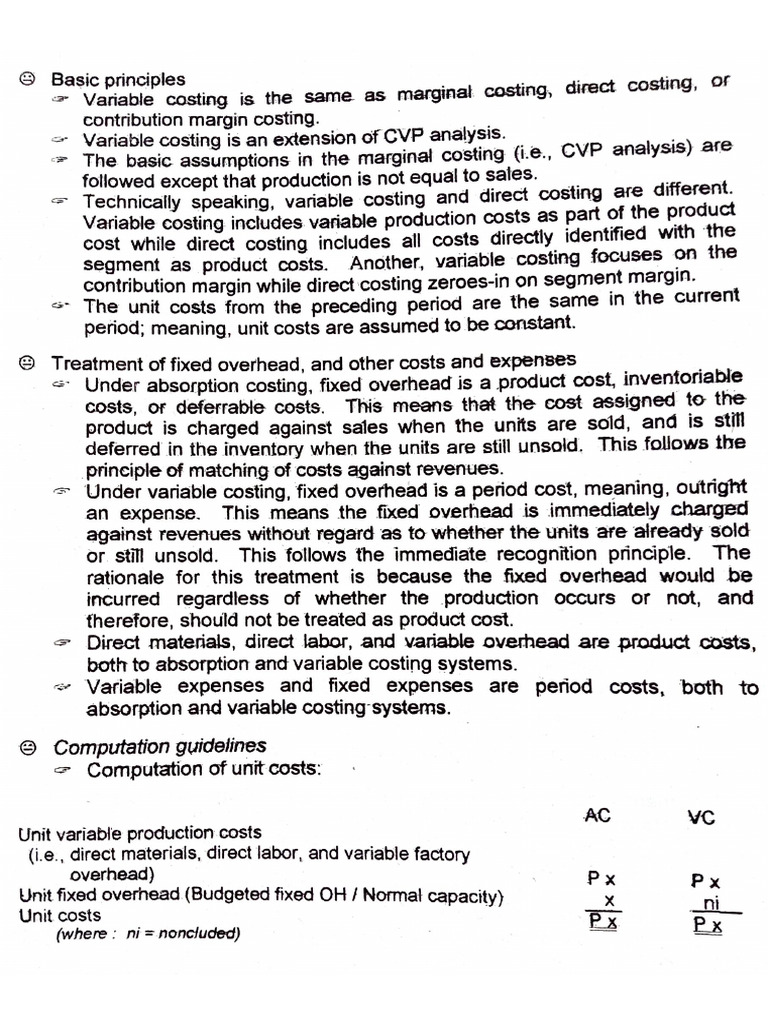 MAC 004 Variable Costing FTA | PDF