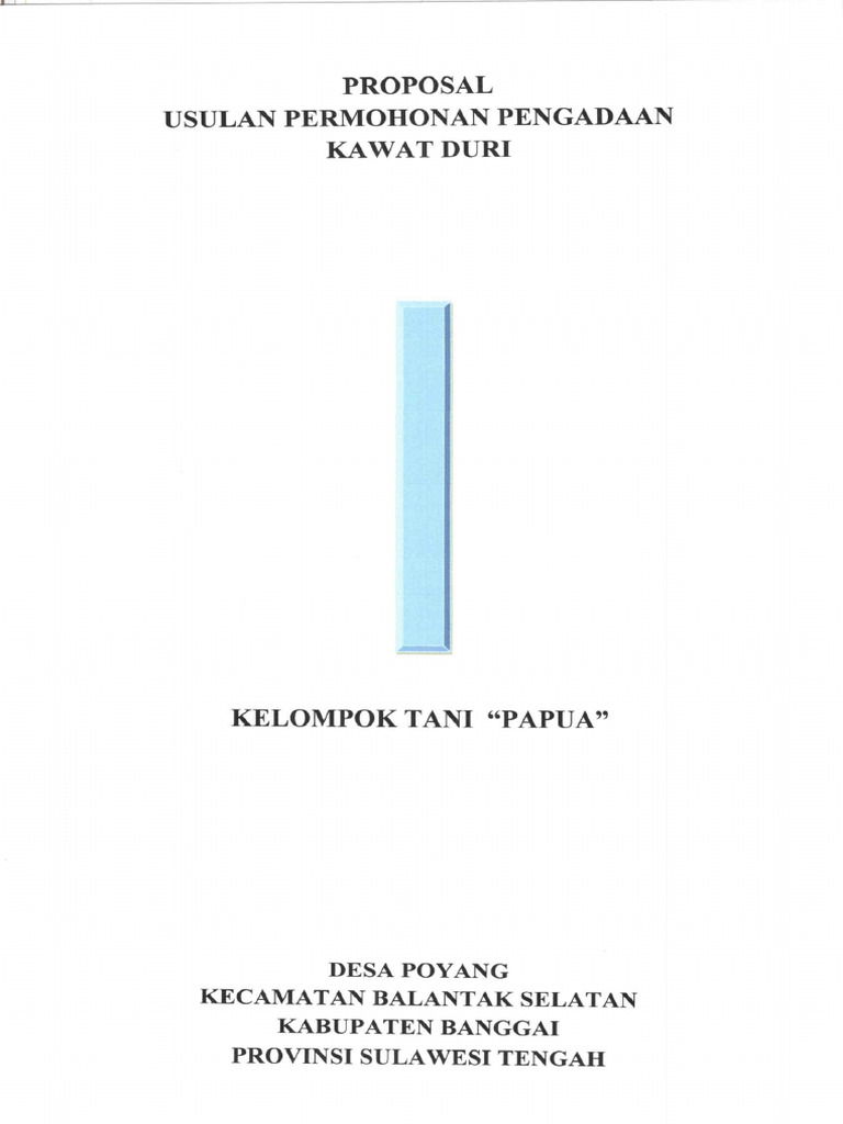 Proposal Kawat Duri | PDF