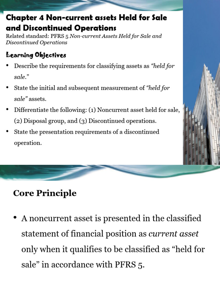 Non-current Assets Held for Sale Guide | PDF | Depreciation | Fair Value