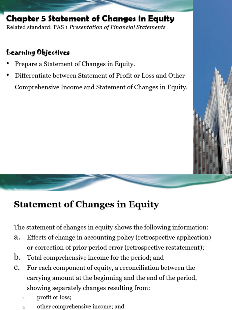 Statement of Changes in Equity Explained | PDF