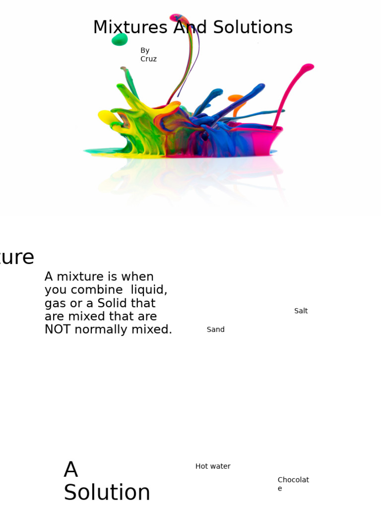 Understanding Mixtures and Solutions | PDF | Mixture | Applied And ...