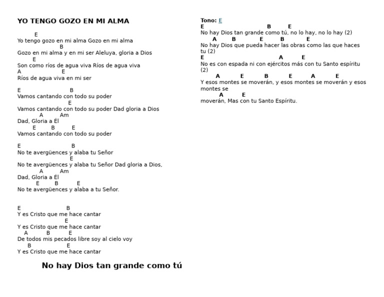 Yo Tengo Gozo en Mi Alma | PDF