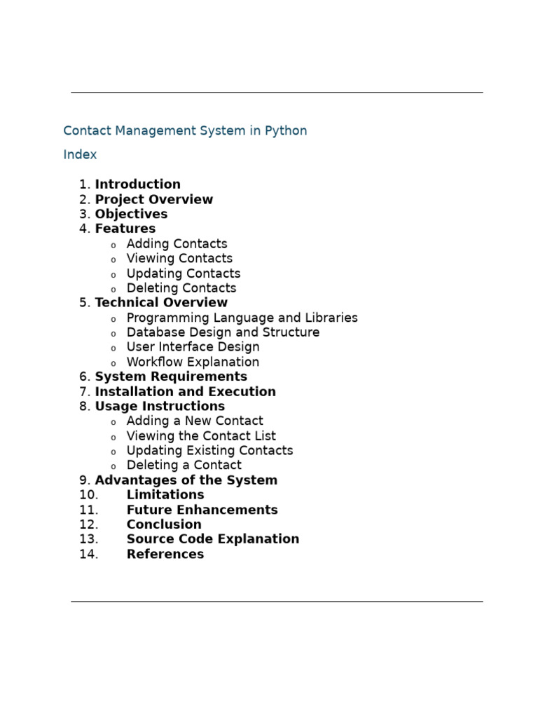 Contact Management System | PDF | Databases | Graphical User Interfaces