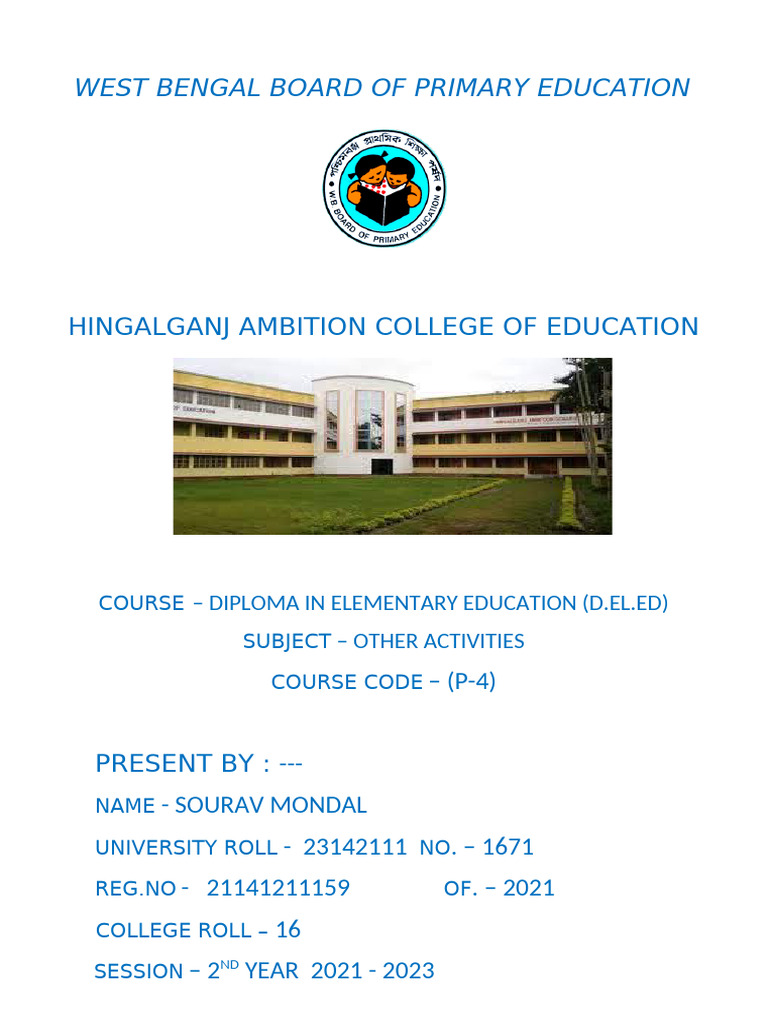 West Bengal Board of Primary Education | PDF