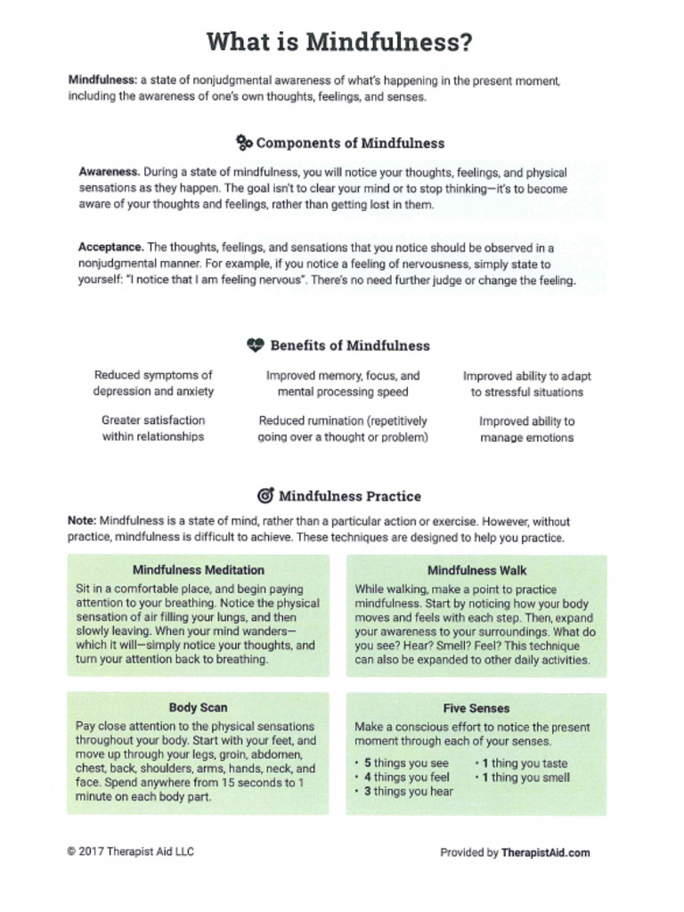 What Is Mindfulness, Anxiety, 150 Affirmations | PDF