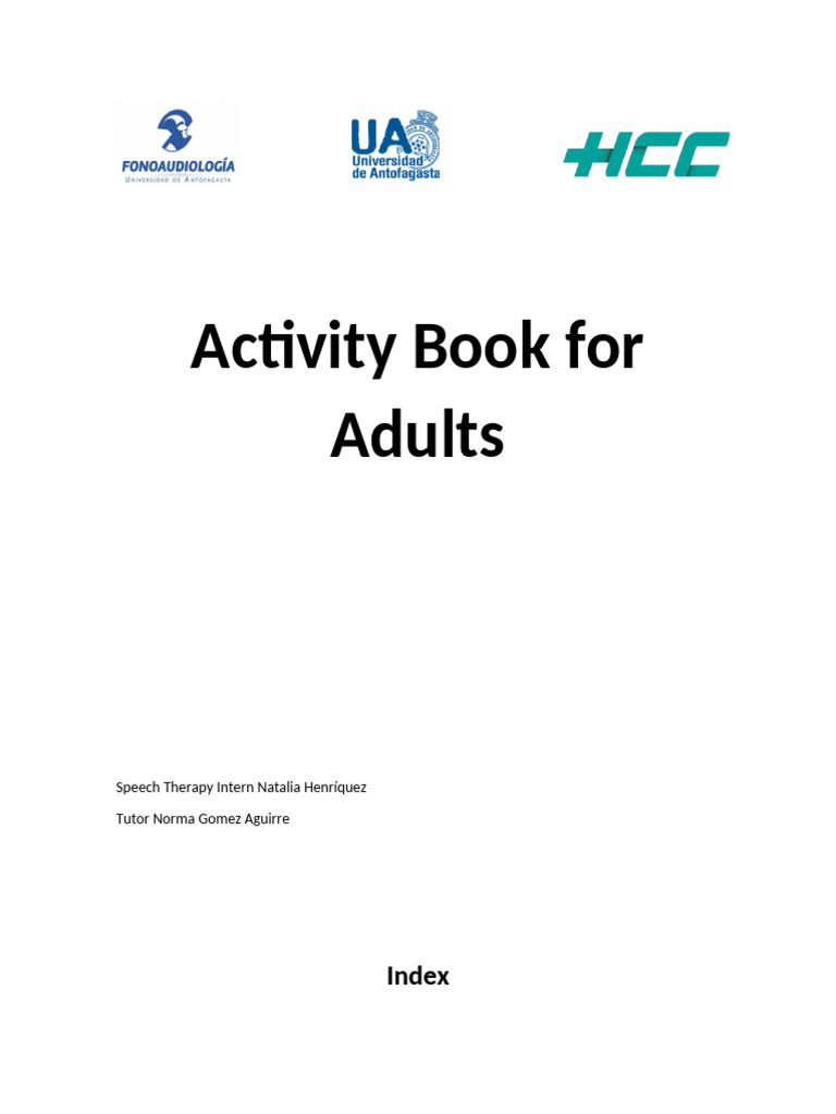 Adult Activity Book for Speech Therapy | PDF | Larynx