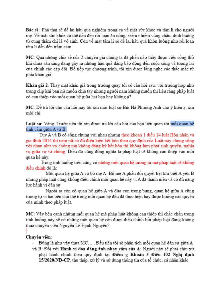 Bai Tap Tinh Huong Phap Luat Dai Cuong Dai Hoc Noi Vu Ha Noi 131402 | PDF