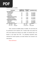Cronbach Alpha Calculation Table | PDF