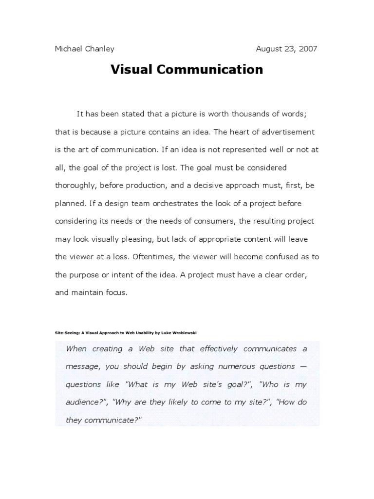 Visual Communication: Site-Seeing: A Visual Approach To Web Usability ...