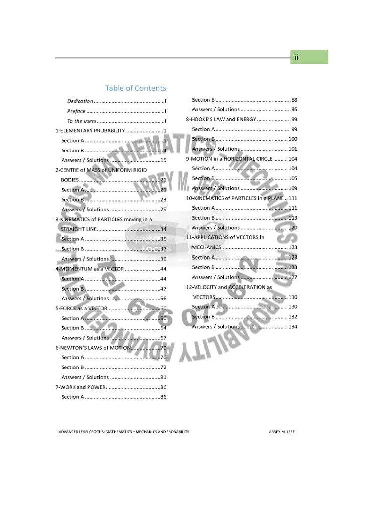 Focus (Mathematics - Mechanics) | PDF