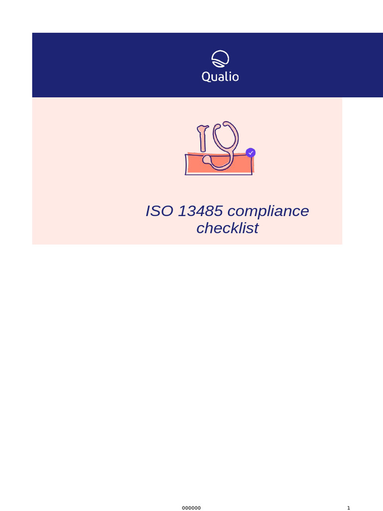 ISO 13485 Compliance Checklist | PDF | Verification And Validation ...