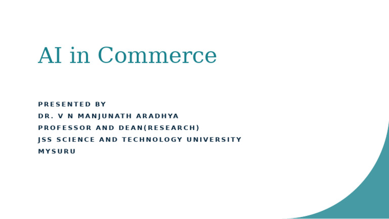 AI's Role in Modern Commerce | PDF